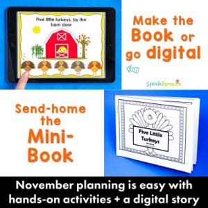 Five Little Turkeys Poem Printable And Digital Thanksgiving Speech ...