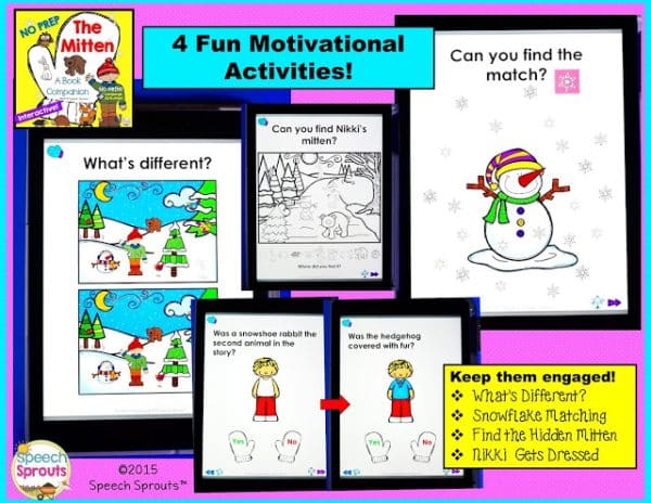 The Mitten Book Winter Speech And Language Activities - Speech Sprouts