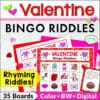 Valentine's Day Bingo Riddles Game - Speech Sprouts