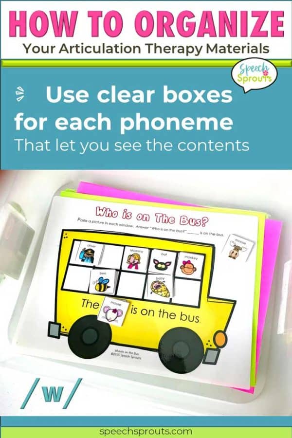 How To Organize For Grab And Go Articulation Therapy! - Speech Sprouts