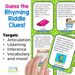 TH Bingo Riddles Articulation Games Speech Therapy Activities - Speech ...