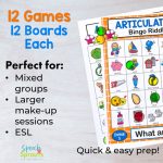 Bingo Riddles Articulation Games For Speech Therapy Bundle - Speech Sprouts
