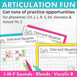 Dots And Boxes Fun Articulation Speech Therapy Games - Speech Sprouts